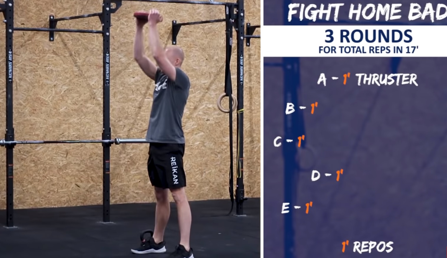 Le WOD "FIGHT GONE BAD" adapté pour le faire chez soi ! - WodNews