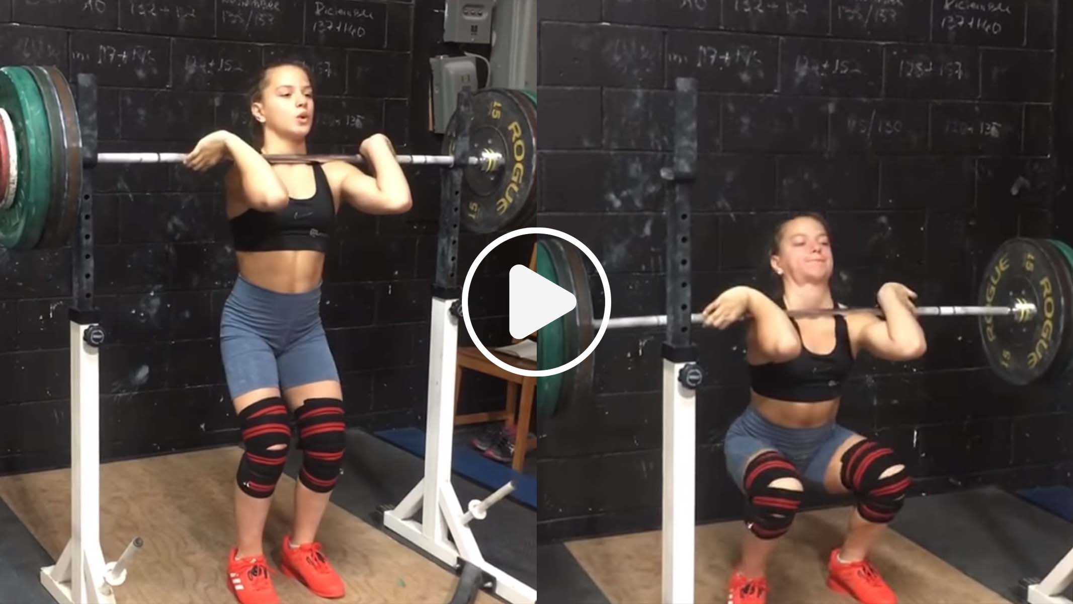 3 X 100 kg en front squat pour Emily Ibanez, 11 ans - WodNews